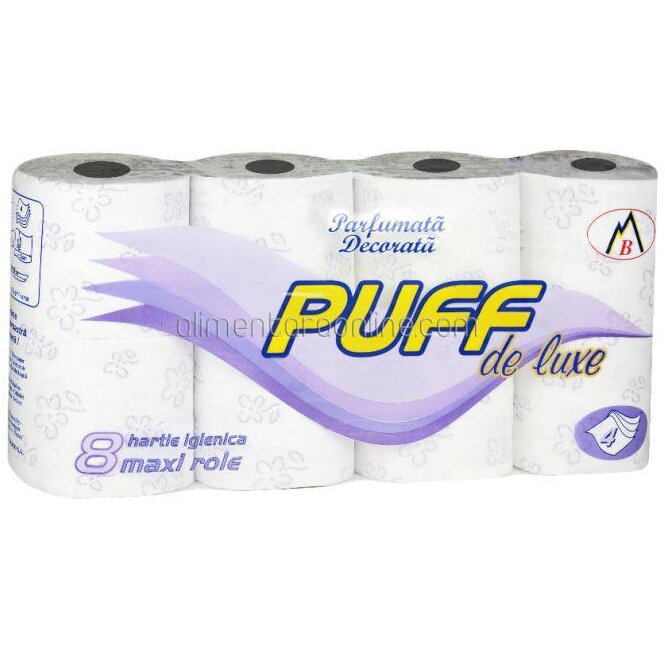 Hartie igienica puff de lux 4str 8 role - Brick Romania