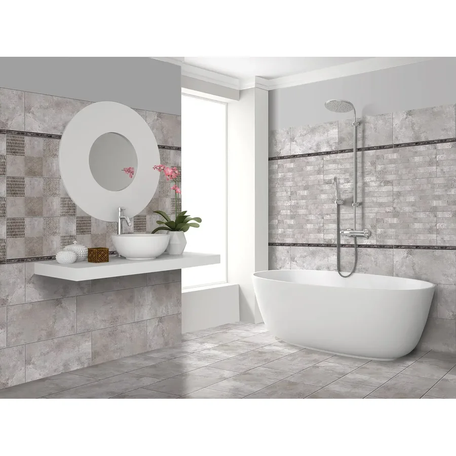 Cesarom Gresie decor crust gri-bej (1.26mp/cutie) 6060-0191-4011 ...