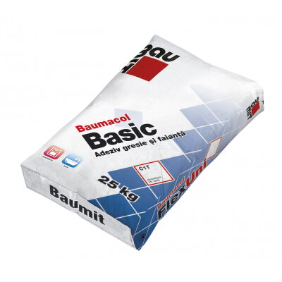 Adeziv gresie si faianta flexibil baumacol basic 25kg Baumit - Brick Romania