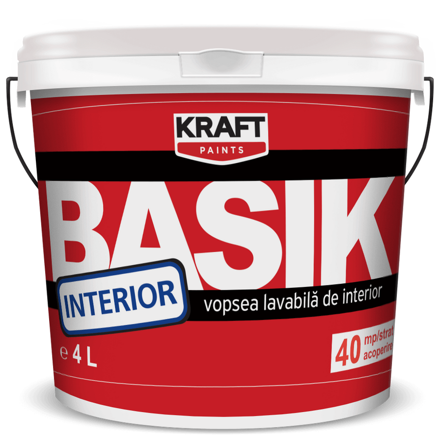 Vopsea lavabila interior 15l basik Kraft - Brick Romania