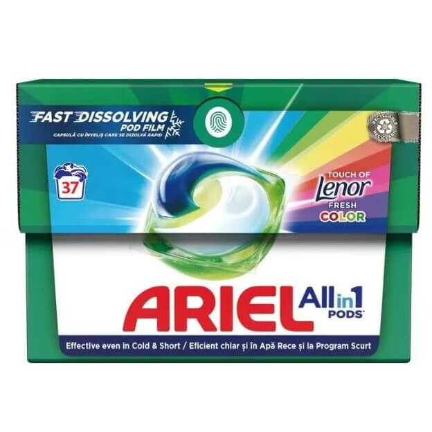 Detergent de rufe Ariel capsule pods 37 spalari - Brick Romania