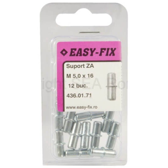 EasyFix Blister suport polita metalic cu guler 5x16 12 bucati 436.01.71 ...