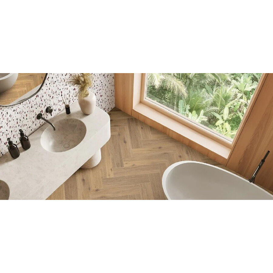 Cesarom Gresie portelanata rovere maro rectificata 60x15 6463-0037-4001 ...