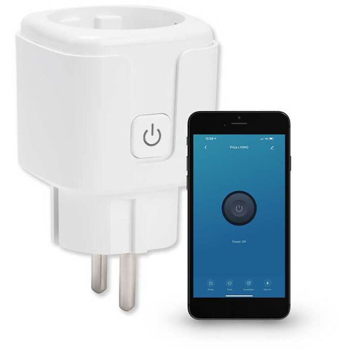 Priza schuko smart 16a wifi bluetooth alb EL0060410 Pulsar - Brick Romania