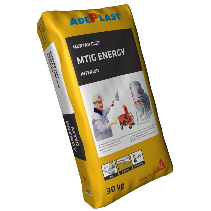 Tencuiala de ipsos ,mecanizata MTI-G energy 30kg Adeplast - Brick Romania