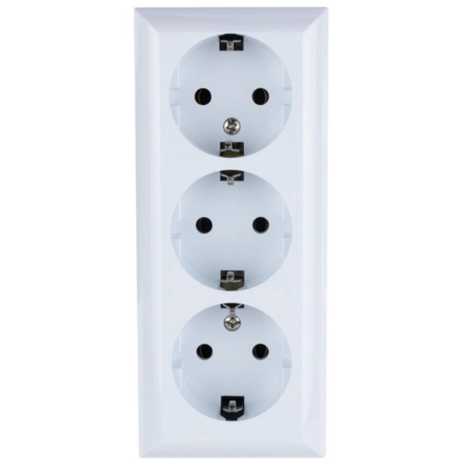 Priza tripla PT 0312H - Brick Romania